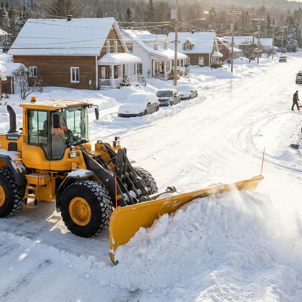 Heavy-Duty Snow Plows for Loaders Manufactured in Quebec